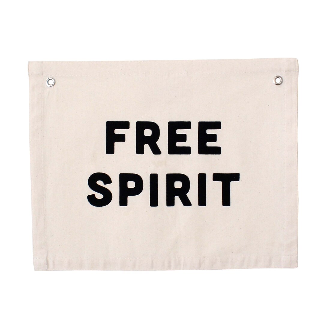 Free Spirit Wall Banner Canvas Wall Flag Wall Art for Nursery Modern ...