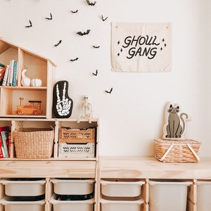 Ghoul Gang Banner Canvas Wall Flag Wall Art for Nursery Modern Kids ...