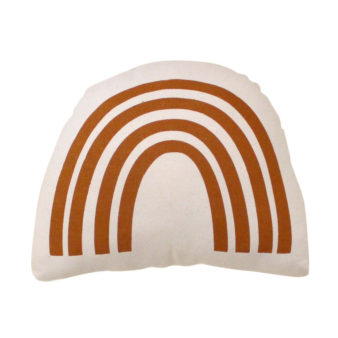 Rust Rainbow Pillow Boho Nursery Rainbow Arches Kids Room Decor Baby ...