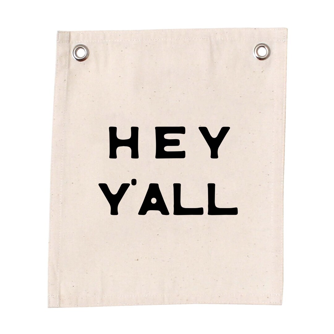 Hey Y’all - Canvas Banner| Howdy Collection | Western Themed Wall Art ...