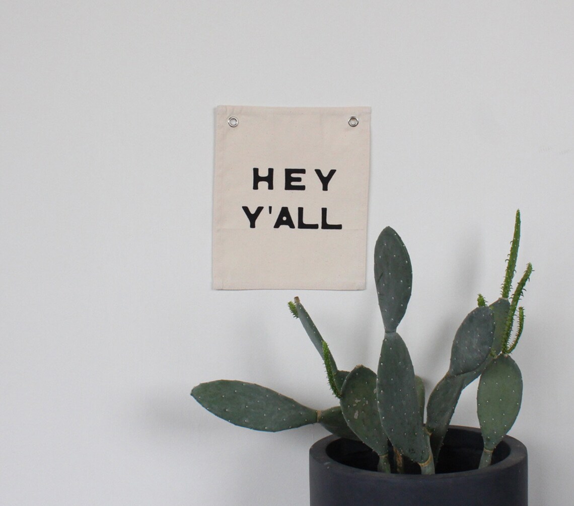 Hey Yall Canvas Banner Howdy Collection Western Themed - Etsy