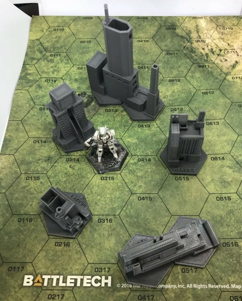 Classic Citytech - Single Mapscale Buildings Compatible With Battletech ...