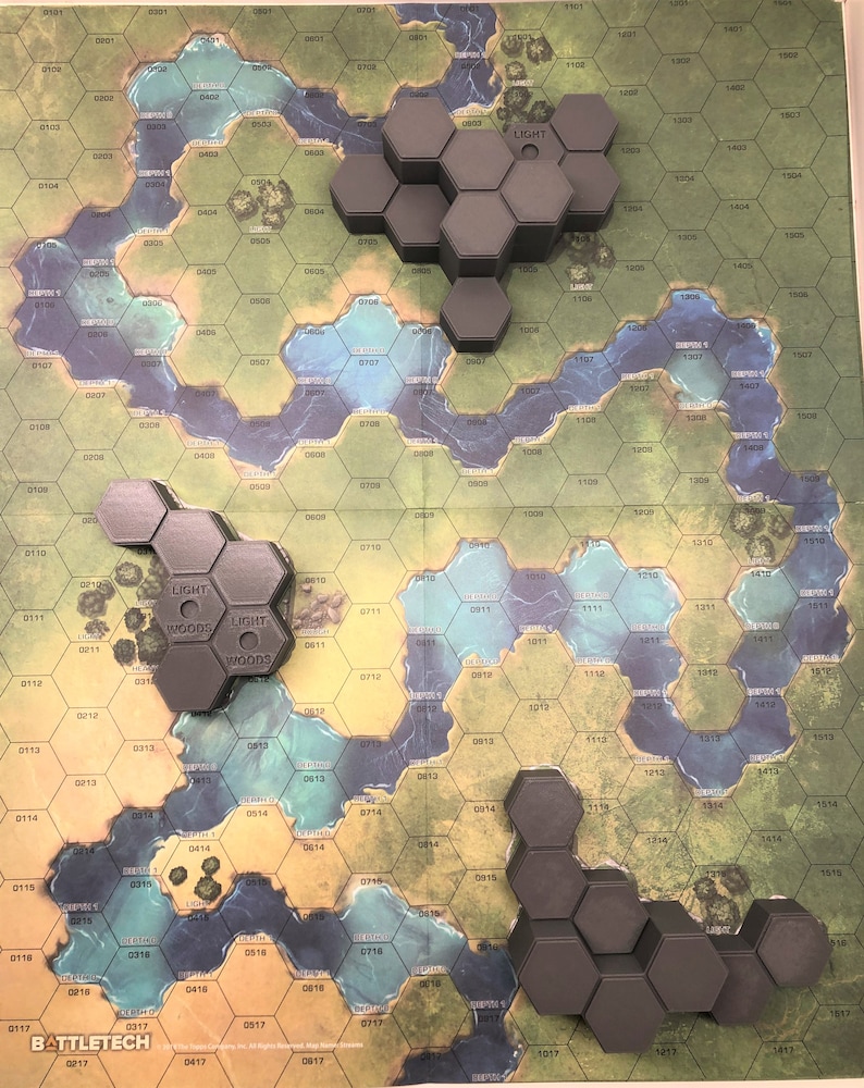 Hills for STREAMS Mapsheet - 3d-printed Terrain & Hills Compatible With ...