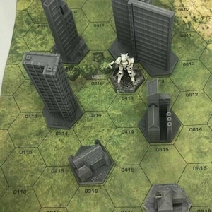 Classic Citytech - Single Mapscale Buildings Compatible With Battletech ...