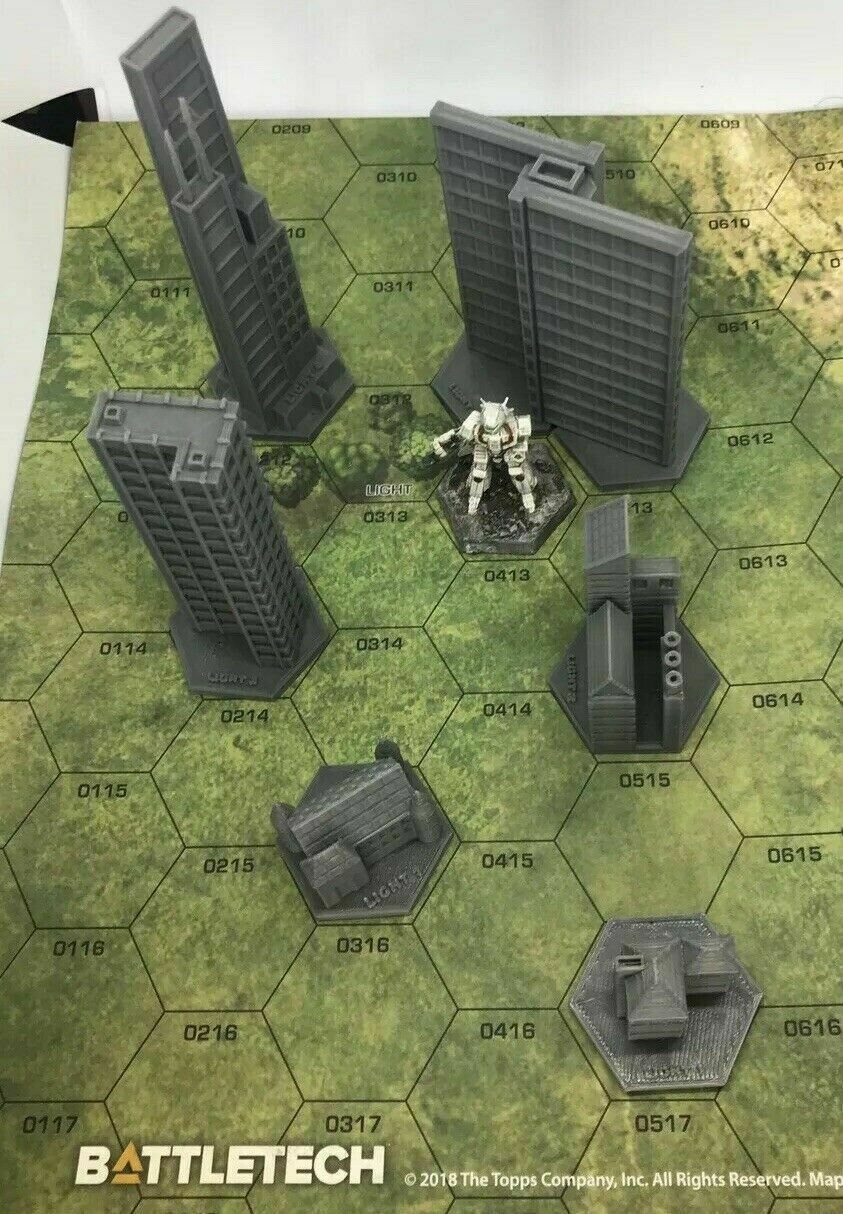 Classic Citytech - Single Mapscale Buildings Compatible With Battletech ...