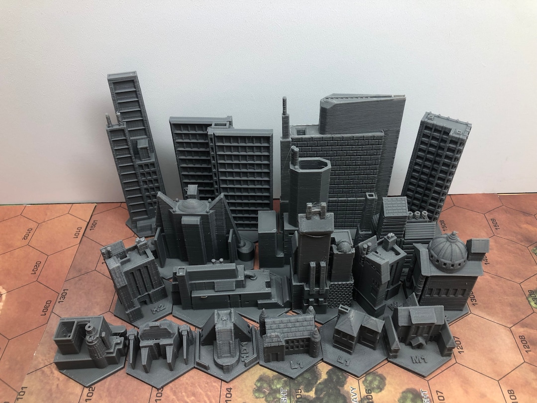 Classic Citytech (fullset) - 18 X Mapscale Buildings Compatible With ...