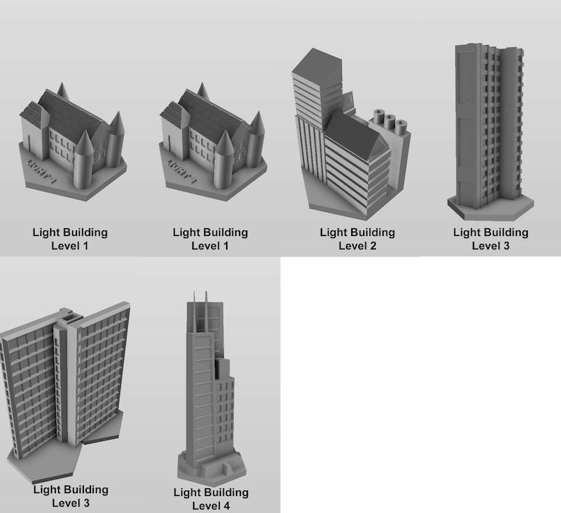 Classic Citytech - Single Mapscale Buildings Compatible With Battletech ...