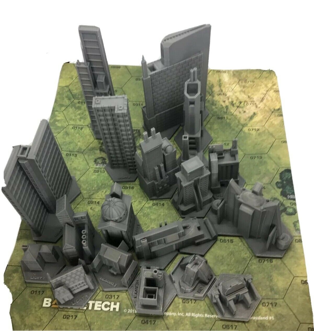 Classic Citytech - Single Mapscale Buildings Compatible With Battletech ...