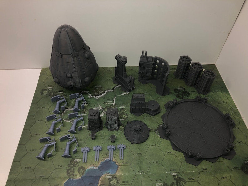 Spaceport Base and Dropship | Compatible With Battletech / American ...