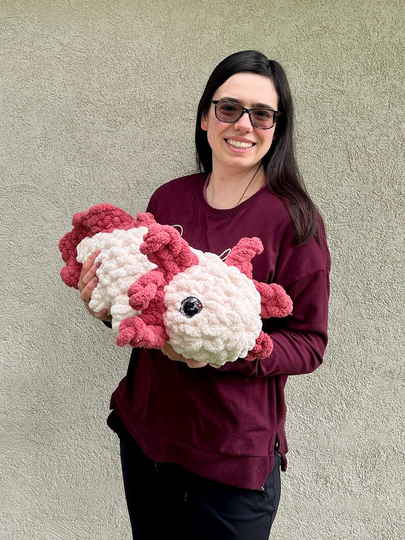 Low Sew Chunky Axolotl, Crochet Pattern, Jumbo Amigurumi, Simple ...
