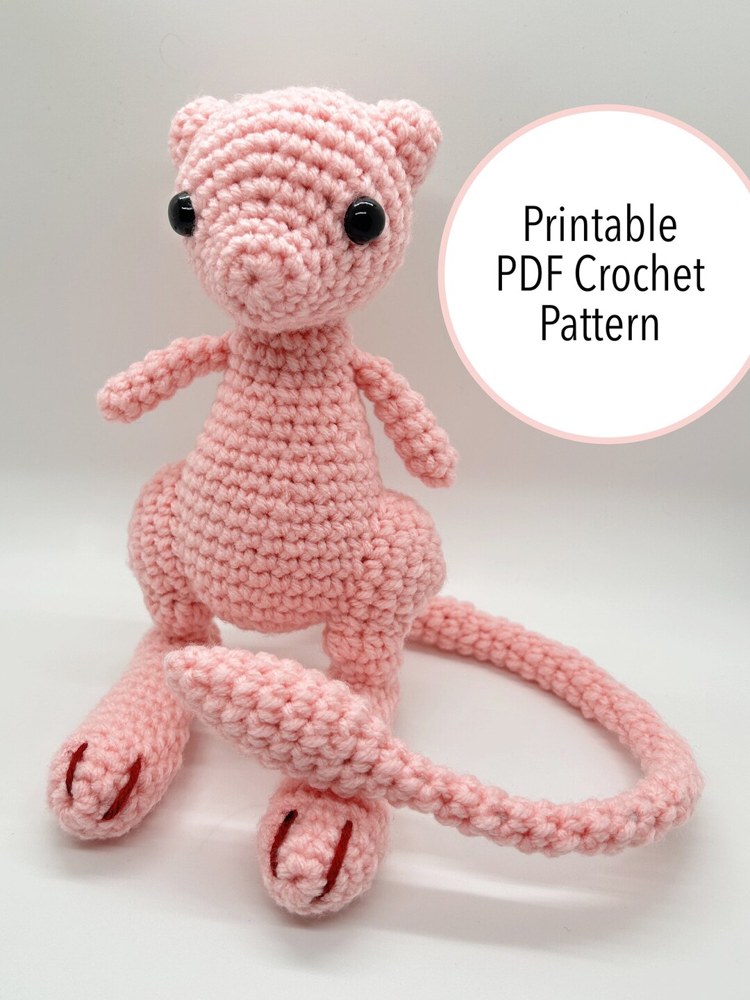 Mew Crochet Pattern PDF Amigurumi Pattern Easy Crochet - Etsy
