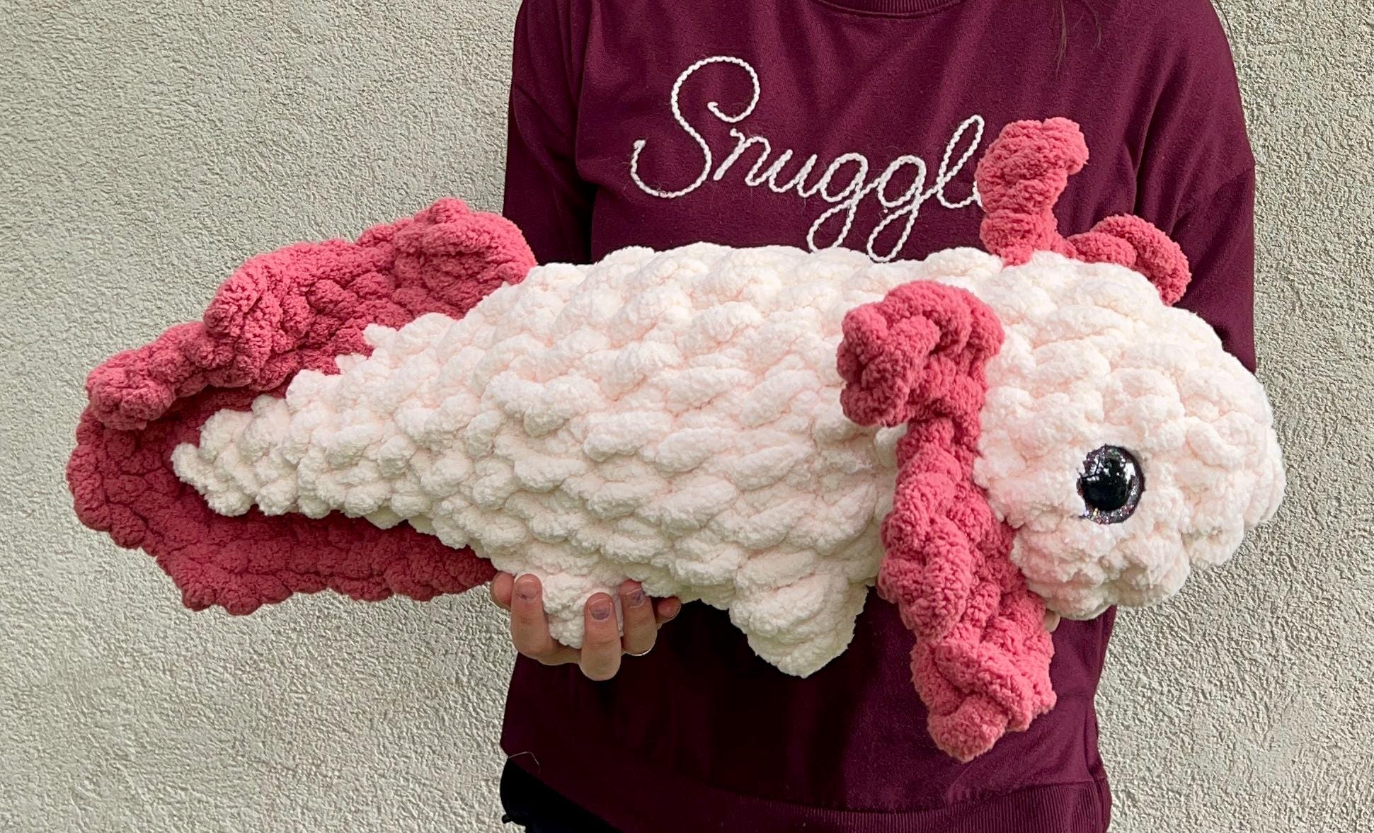 Low Sew Chunky Axolotl, Crochet Pattern, Jumbo Amigurumi, Simple ...