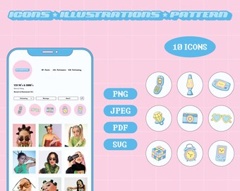 Y2k Icon Pack - Etsy