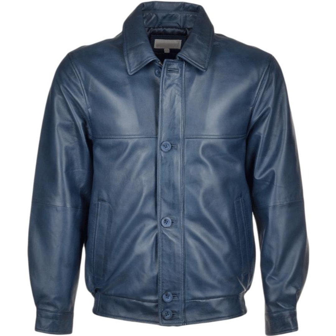 Mens Western Blue Bomber Jacket - Etsy