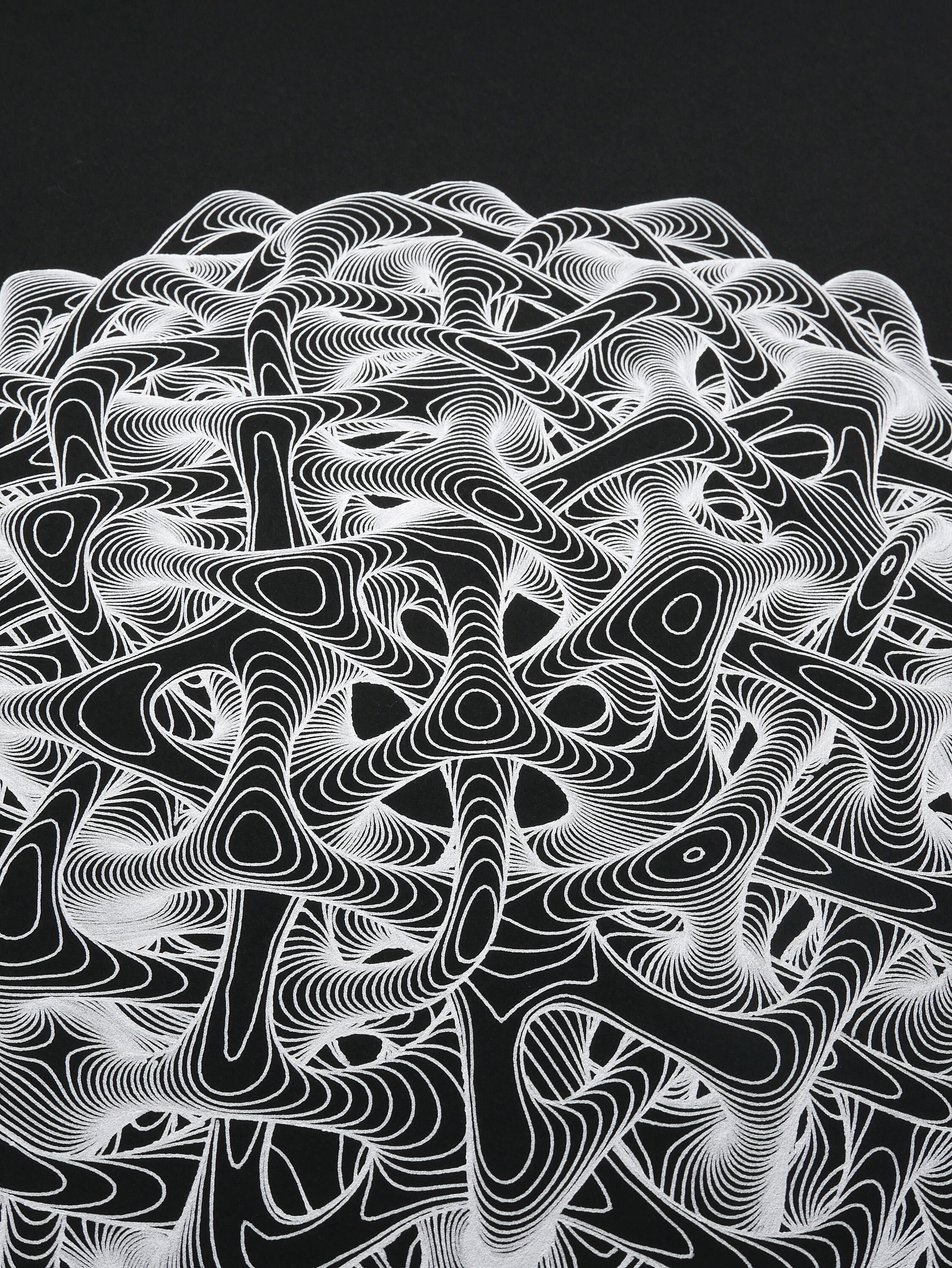 Organic Weaving Sphere Original Generative Art Plotter Art A3 - Etsy