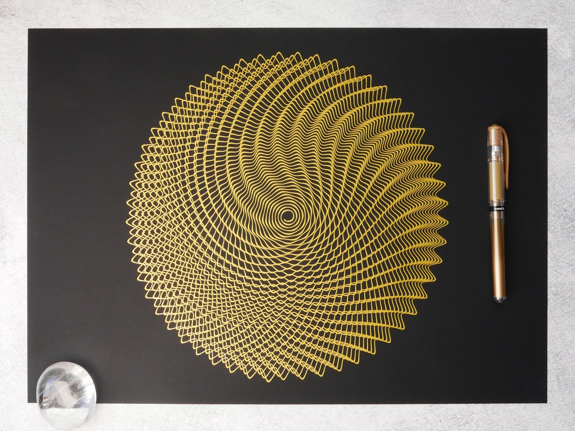 Trochoidal Vortex 2 Original Generative Art Plotter Art A3 - Etsy