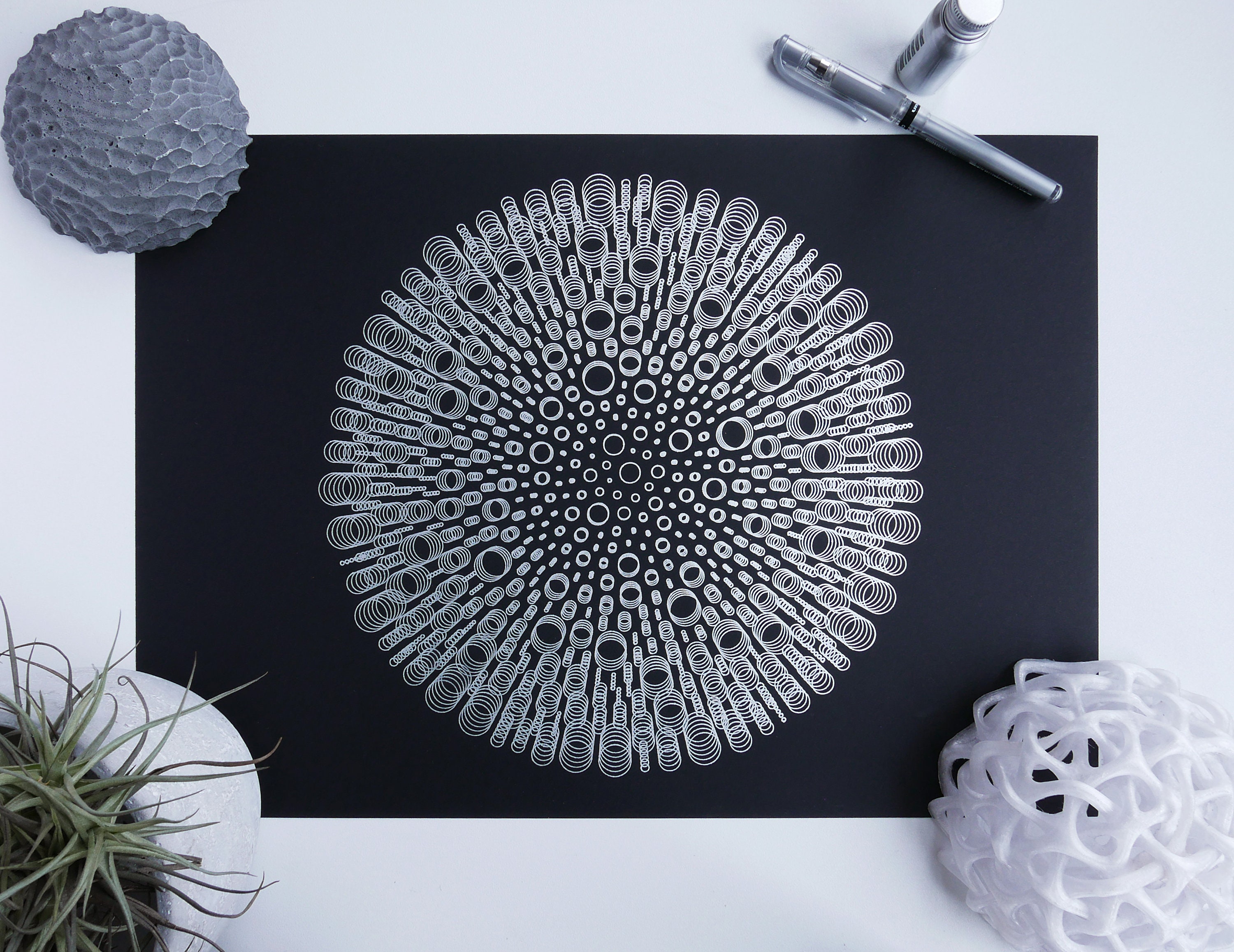 Microbe Original Generative Art Plotter Art A3 - Etsy