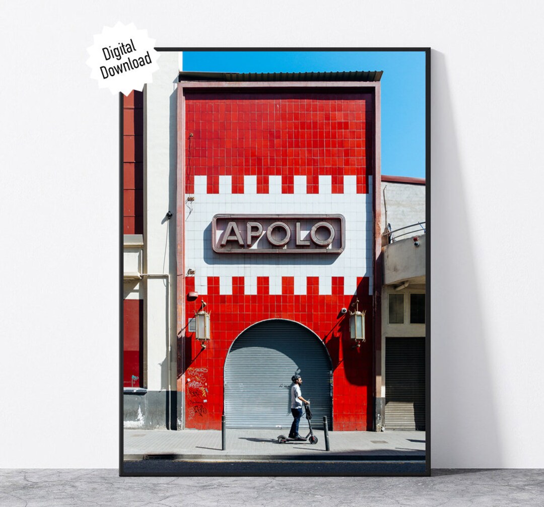 Digital File Barcelona Spain Apolo Concert Hall Building Facade With ...