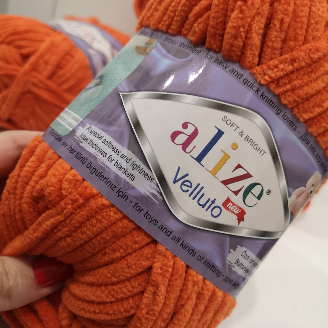 Alize Velluto Soft and Bright Velvet Touch Ideal Thickness for Blanket ...