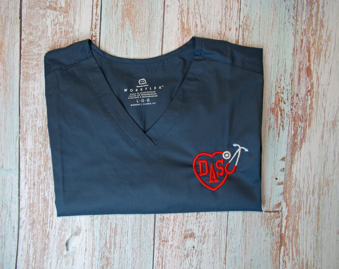 Embroidered Personalized Scrub Top, Nurses Scrub Top Personalized ...