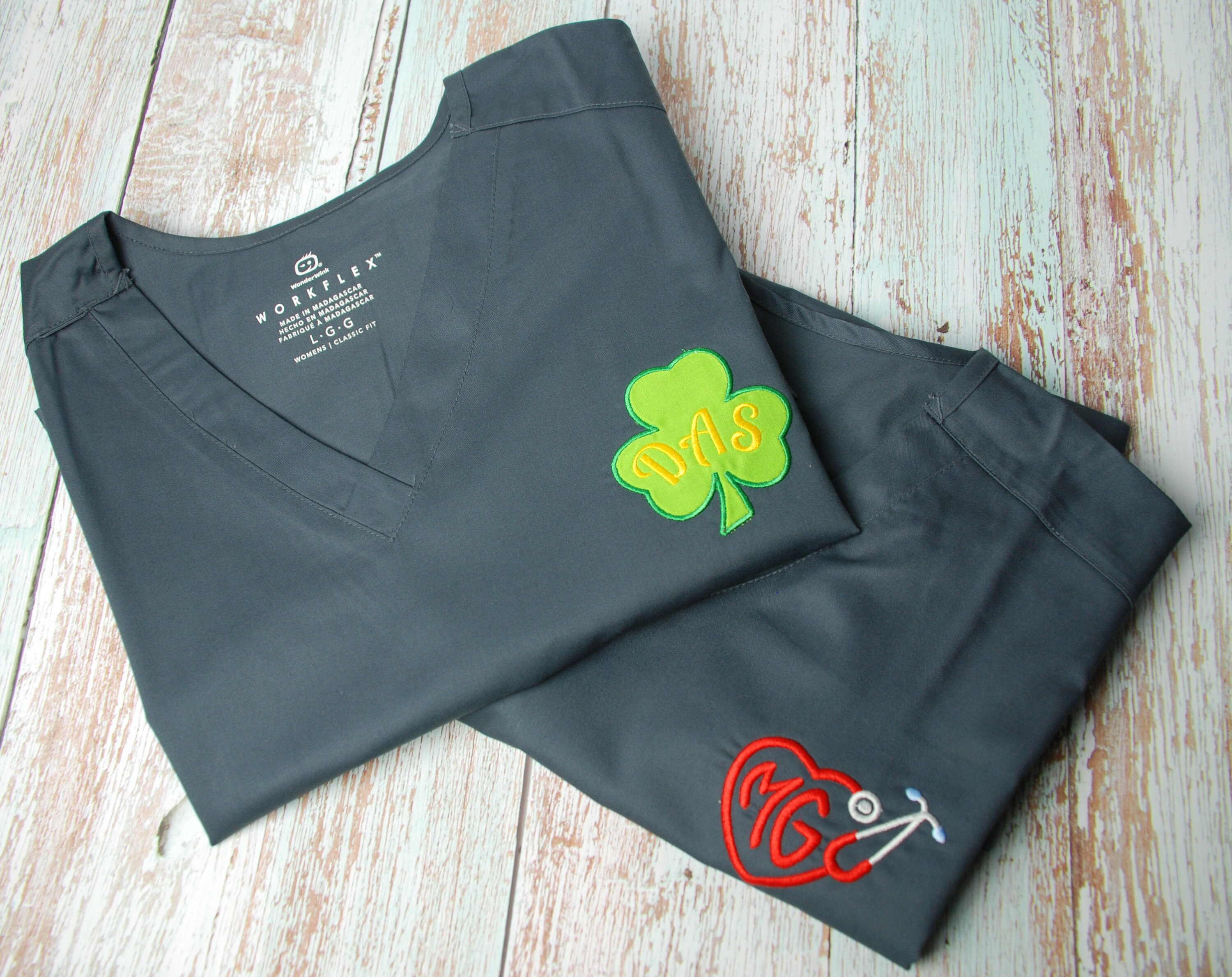 Embroidered Personalized Scrub Top, Nurses Scrub Top Personalized ...