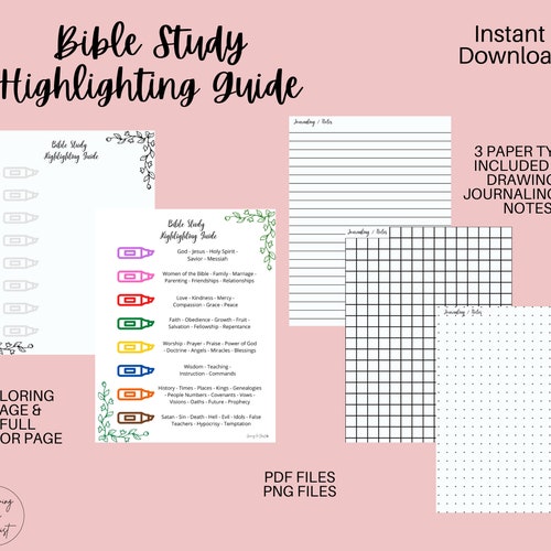 Bible Study Highlighting Guide - Etsy