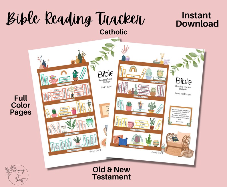 Bible Reading Tracker Books of the Bible Bible Tracker - Etsy