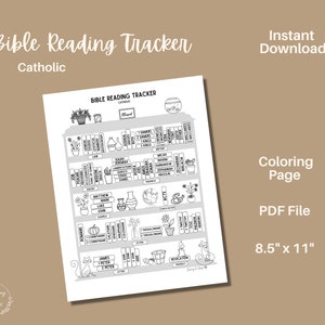 Bible Reading Tracker, Books of the Bible, Bible Tracker, Coloring Page ...