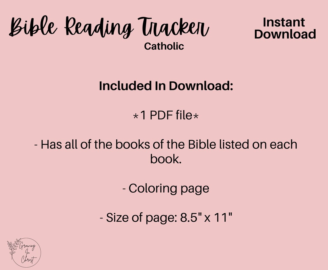 Bible Reading Tracker Books of the Bible Bible Tracker - Etsy