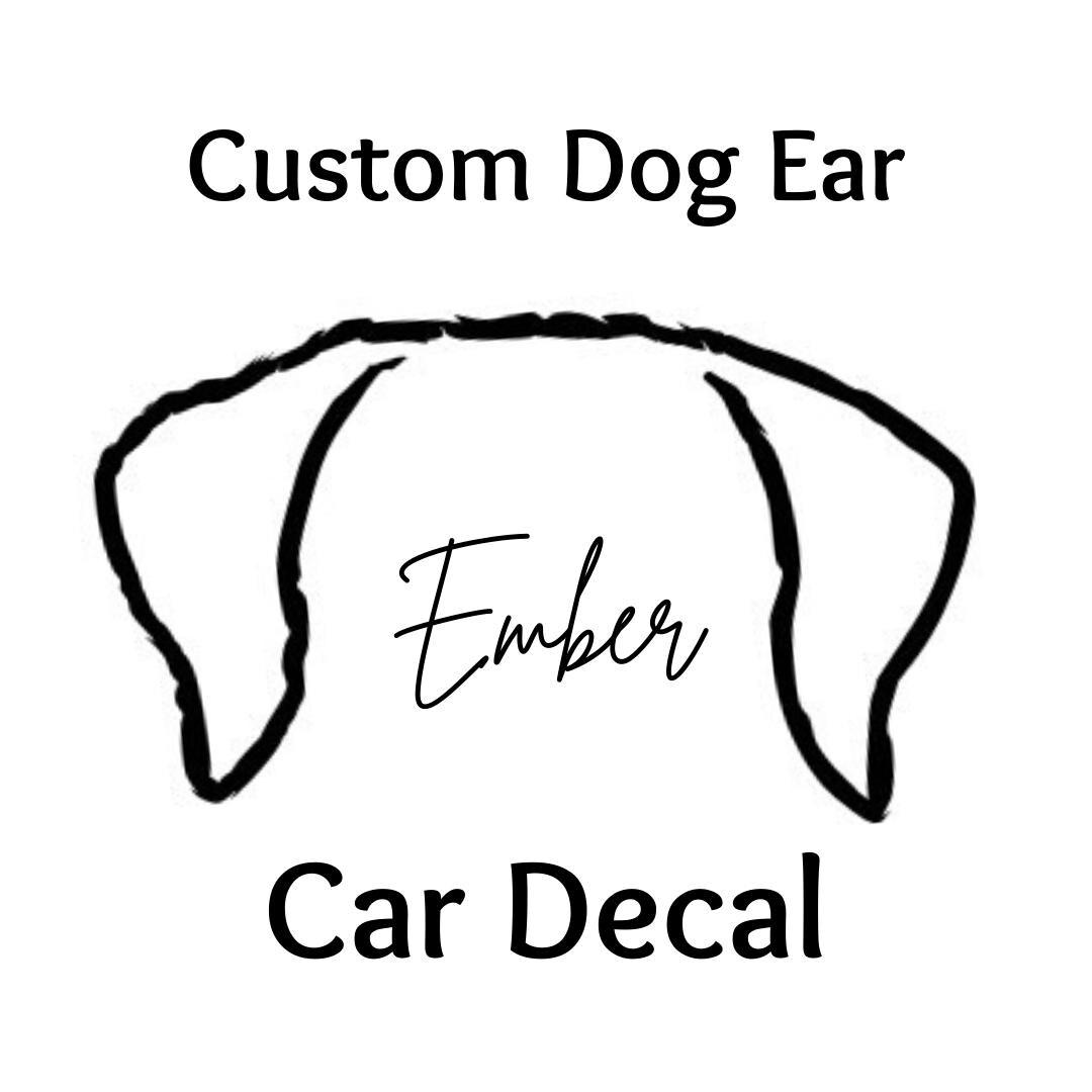 Custom Pet Ear Decal for Car/water Bottle/computer - Etsy