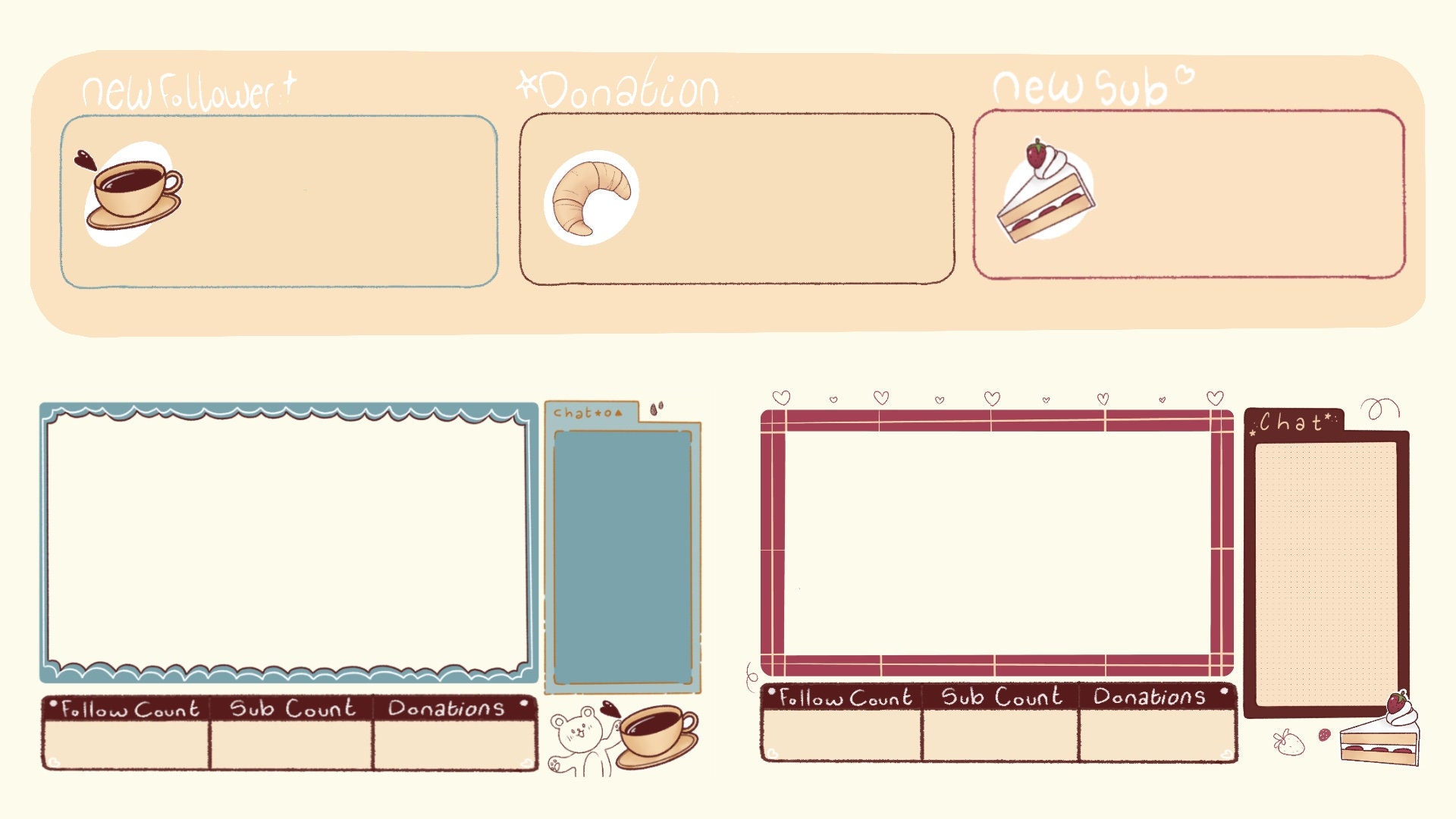 Cute Cozy Coffee Shop Twitch Overlay - Etsy