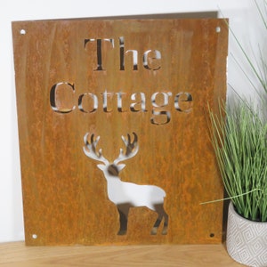 Corten Steel House Sign, Rusty House Sign, Metal House Name Sign ...