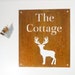 Corten Steel House Sign, Rusty House Sign, Metal House Name Sign ...