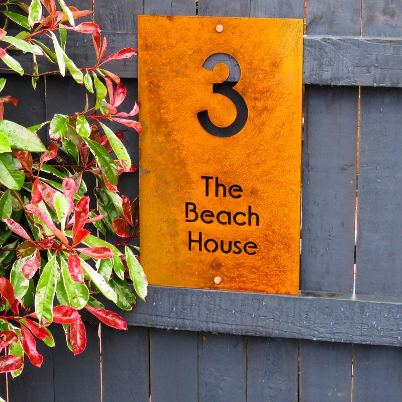 Corten Steel Sign - Etsy UK