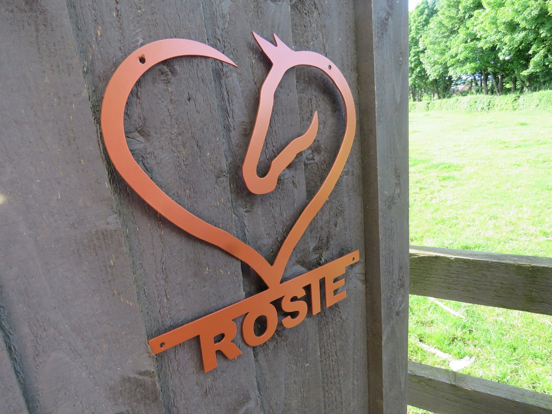 Personalised Horse Stable Sign Horse Name Sign Custom Metal Sign ...