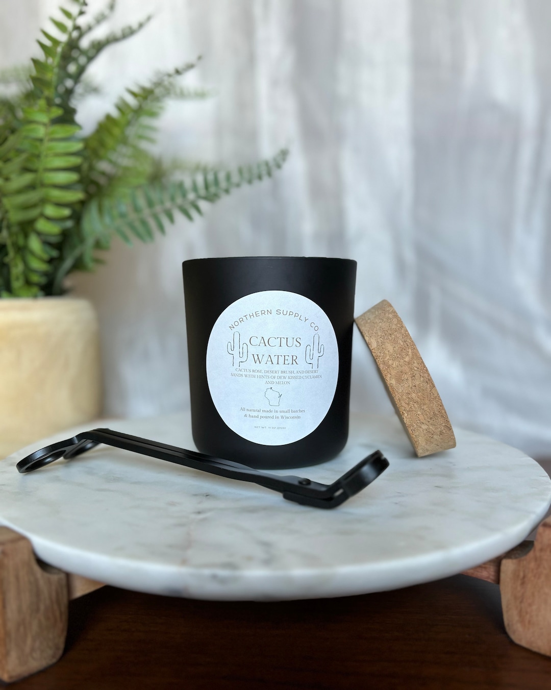 All Natural Soy Wax Candle Crackling Wood Wick Non Toxic Candle Homemade Home Warming Gift ...