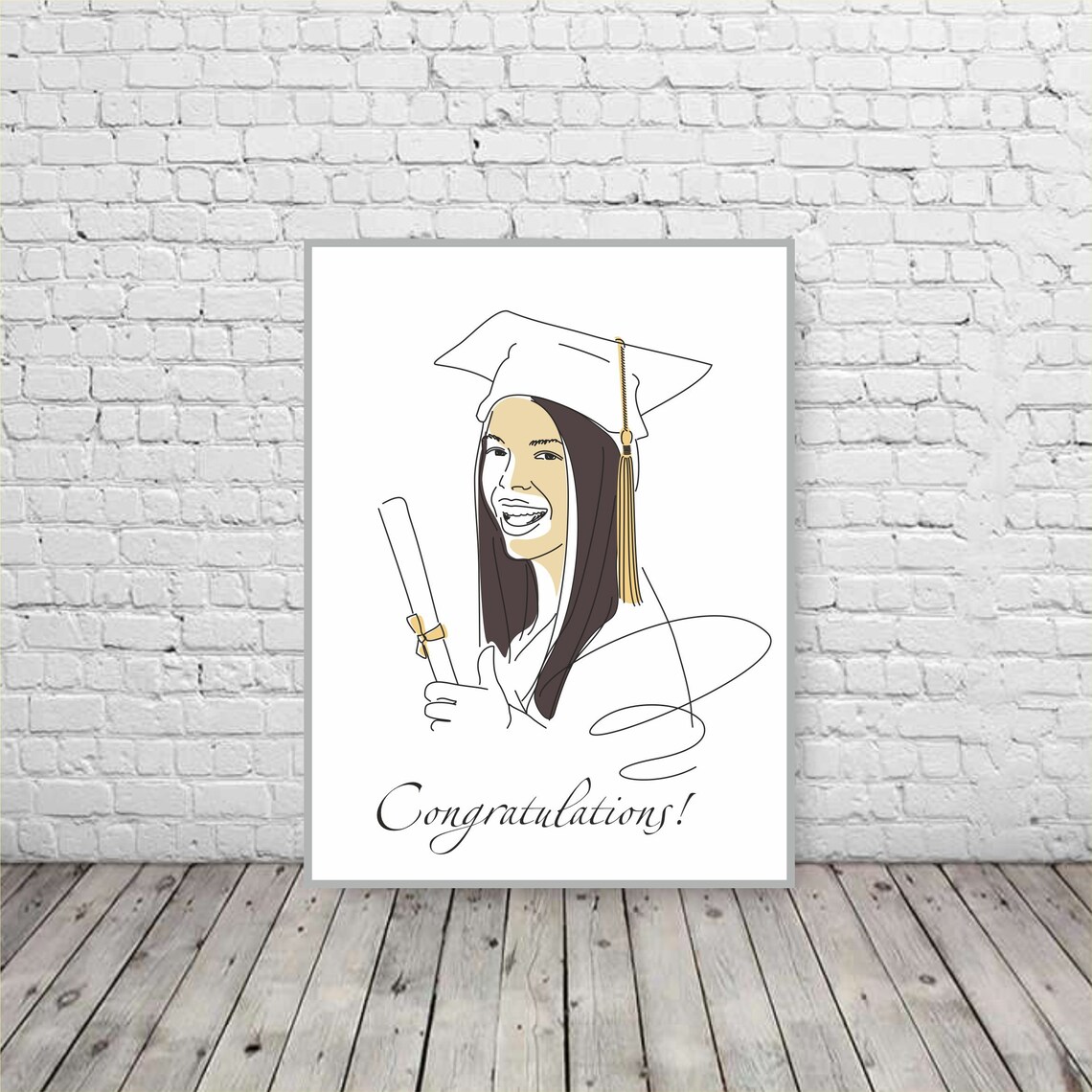 Prom Party Sketch Graduation Custom Portrait From Photo - Etsy