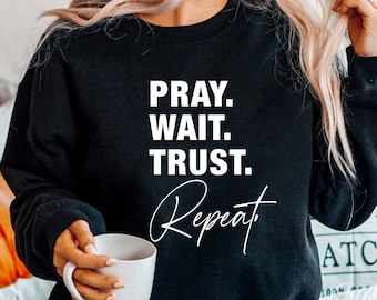 Pray Trust Wait Repeat SVG - Etsy