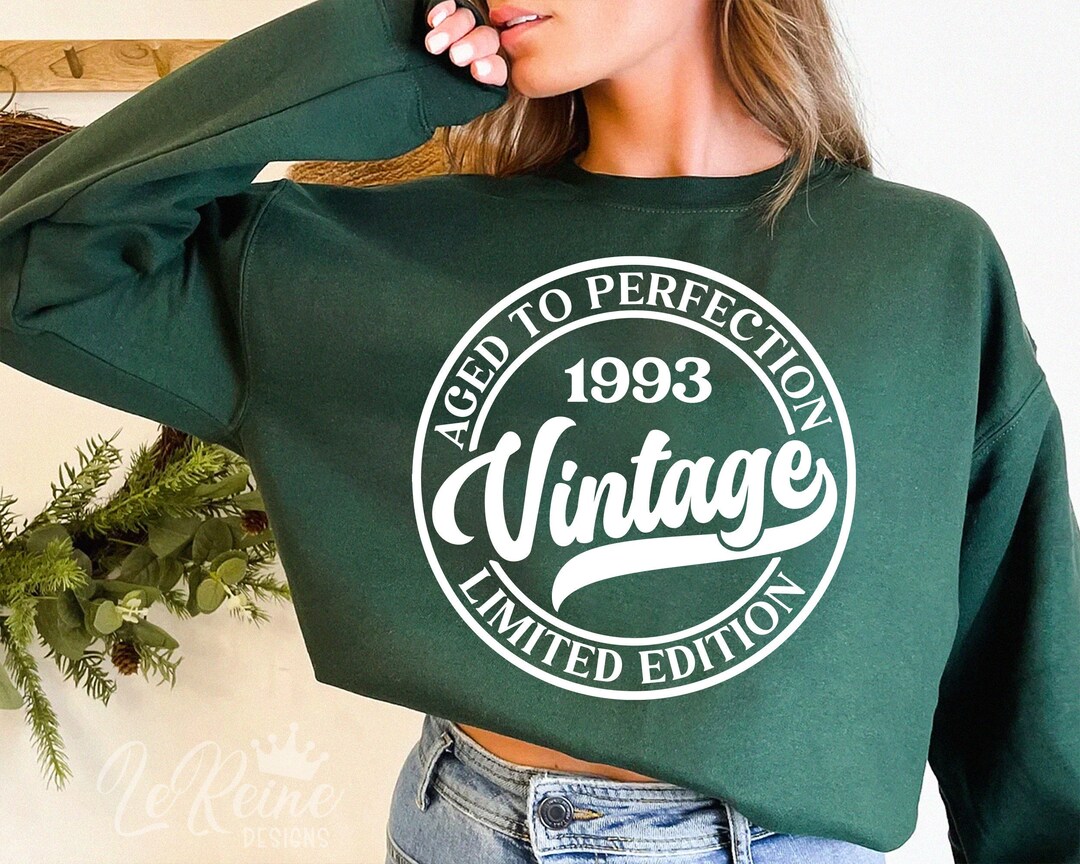 Vintage 1993 Svg, Birthday Svg, Aged to Perfection, Limited Edition ...