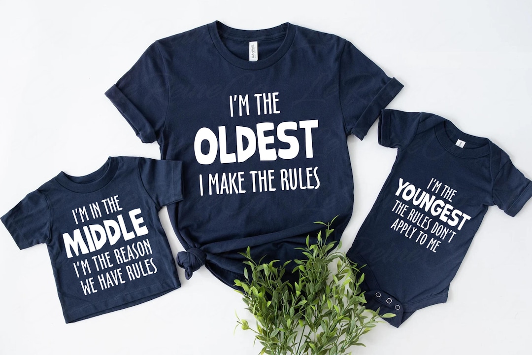 Oldest Middle and Youngest Siblings Svg, Matching Siblings Shirt Svg ...