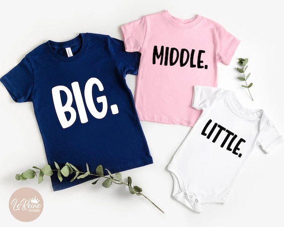 Big Middle Little Baby Svg Big Middle Little Svg Sibling | Etsy