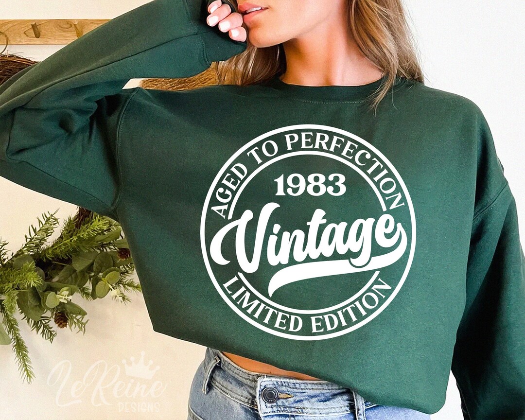 Vintage 1983 Svg, Aged to Perfection Svg, Limited Edition, Birthday Svg Png Eps, Printable ...
