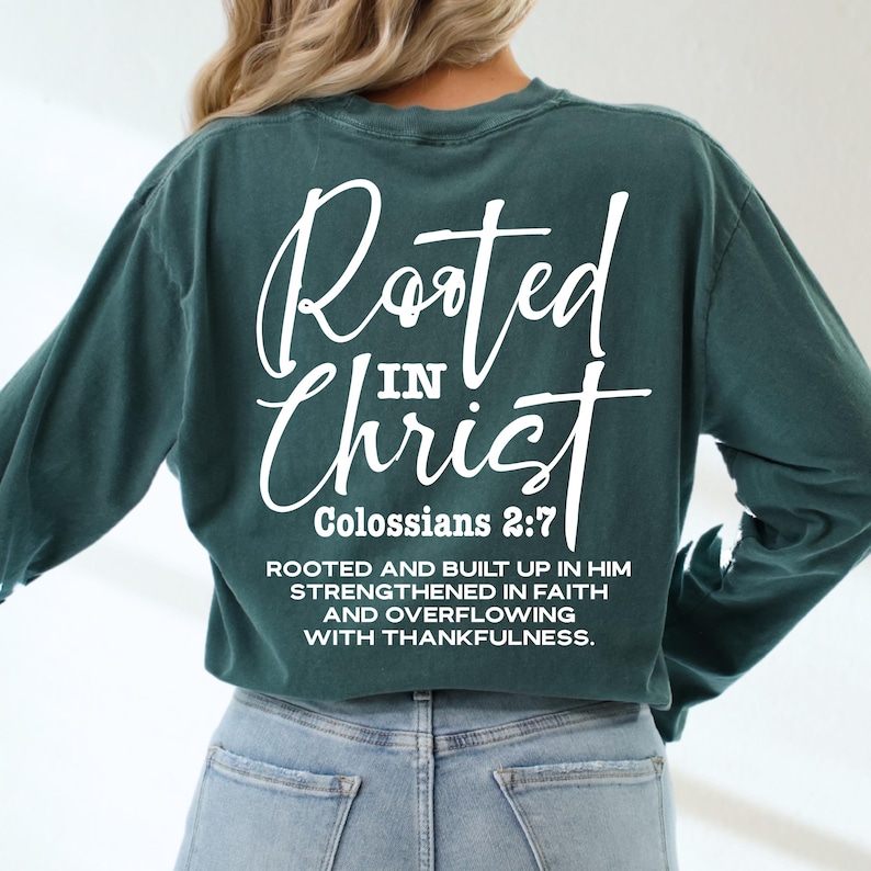 Rooted in Christ SVG, Christian Colossians 2:7 (digital Download) - Etsy