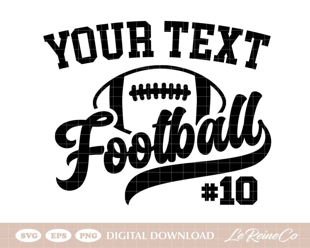 Custom Football Svg, Custom Football Name, Football Shirt Svg, Football ...