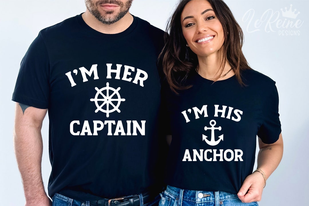 I'm Her Captain I'm His Anchor Svg, Matching Couples Svg, Nautical Sailing Cruise, Romantic ...