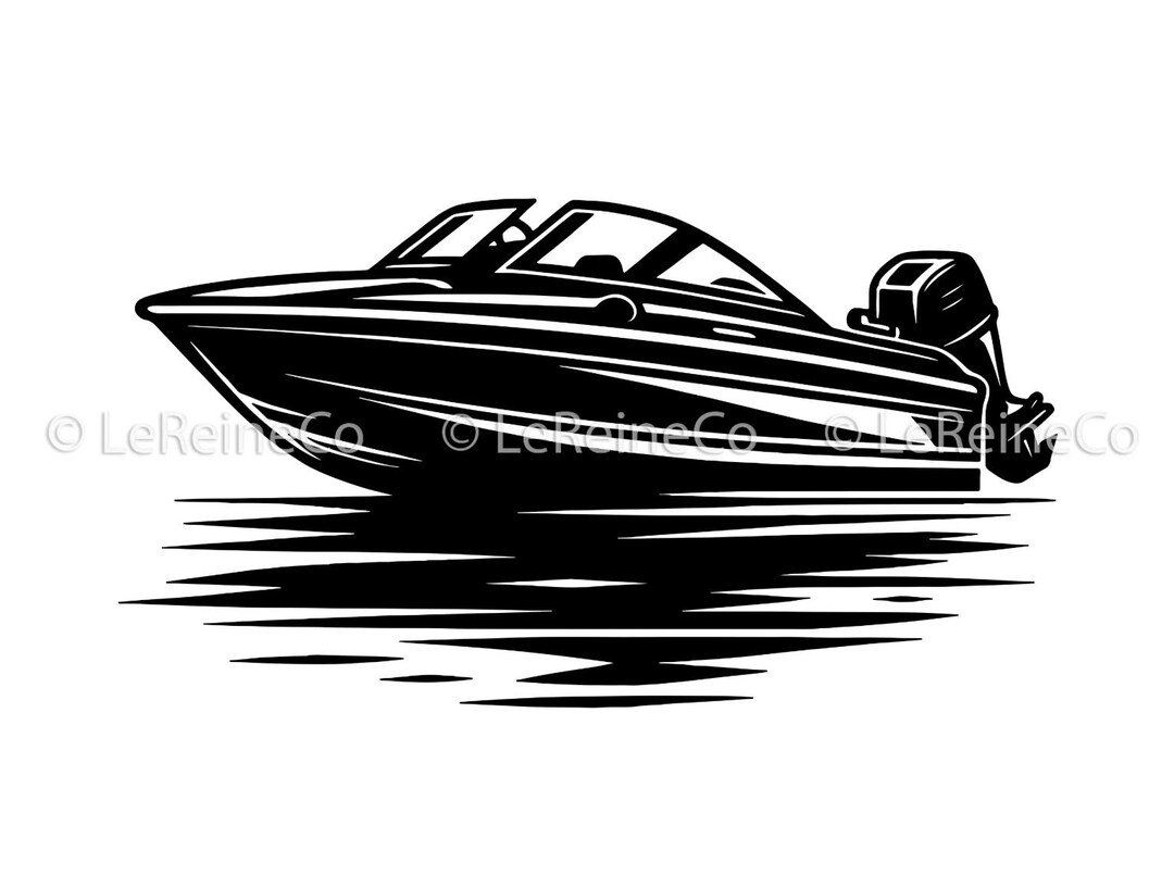 Speed Boat Vector Clipart, Yacht SVG, Cricut Silhouette Files - Etsy UK