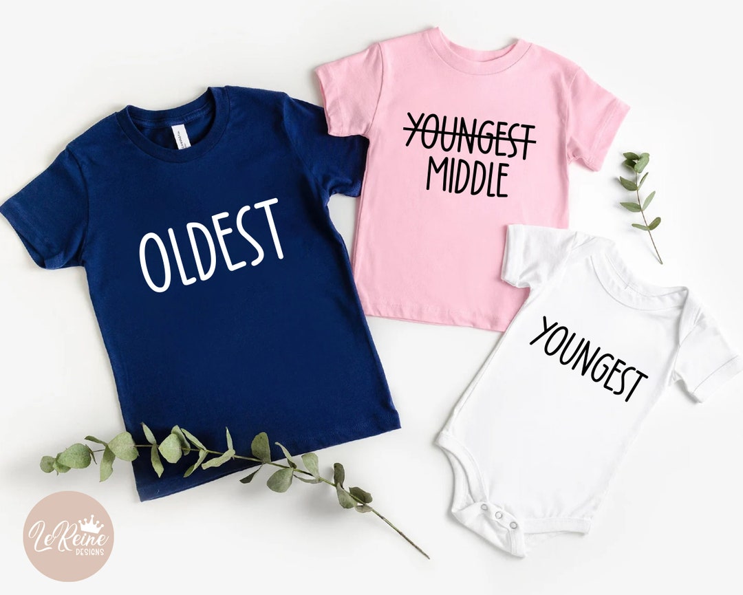 Oldest Middle Youngest Sibling Matching Svg, Funny Sibling Svg, Family ...