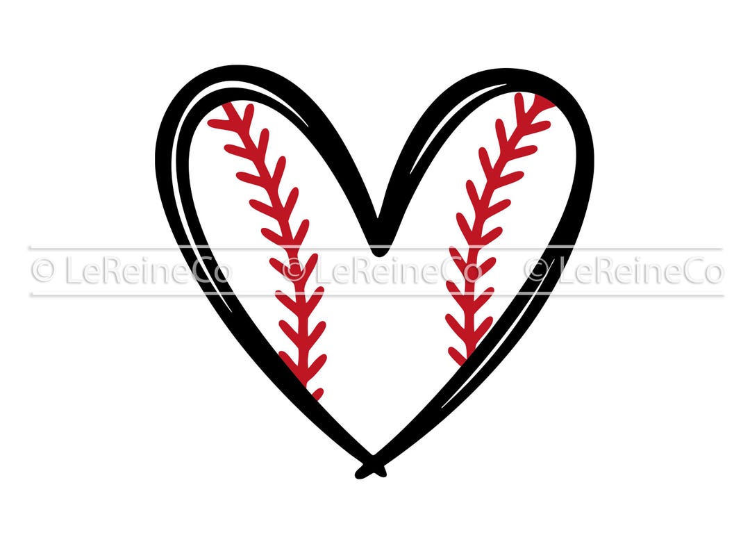 Baseball Heart Svg Png, Baseball Stitch Heart Vector, Baseball Mom ...