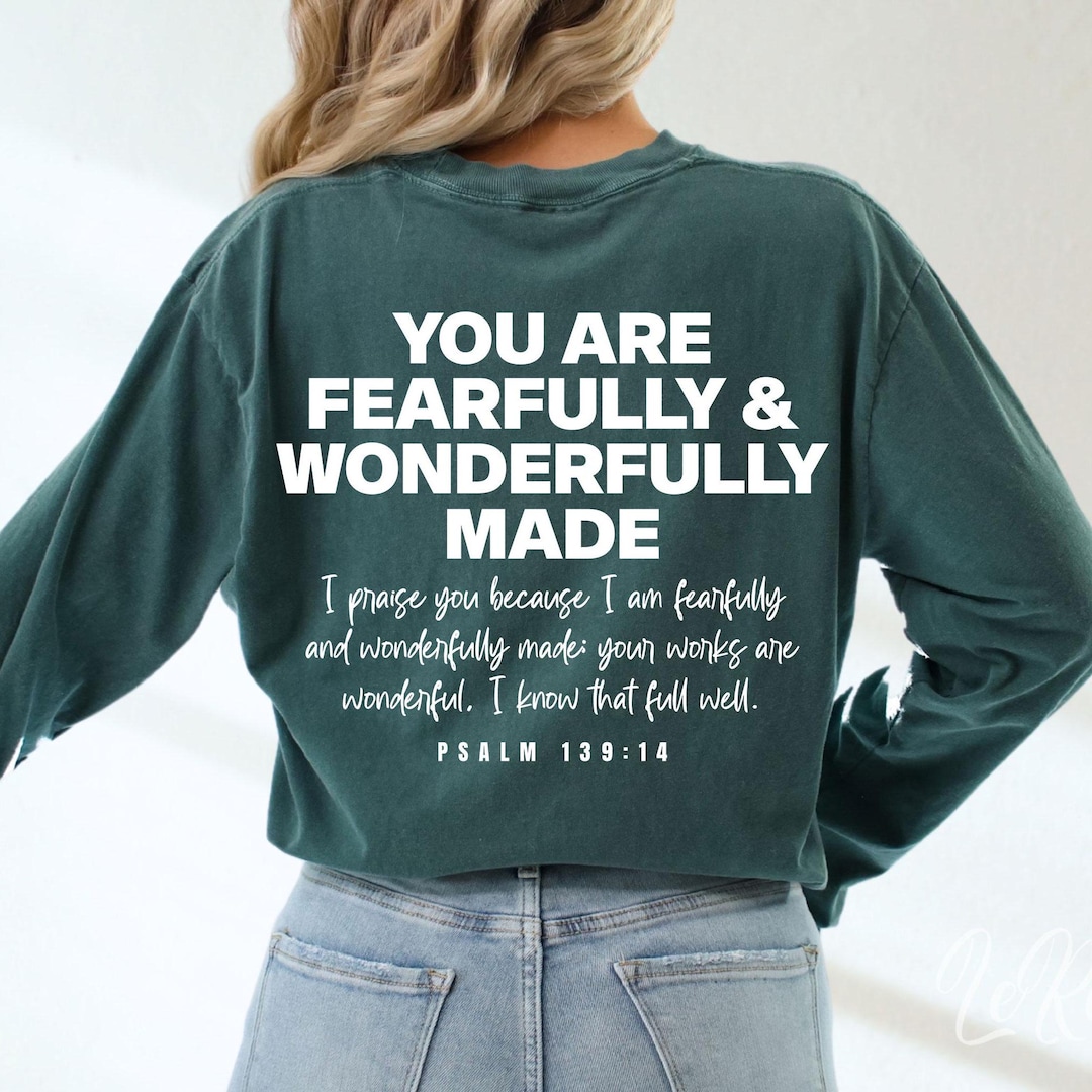 Fearfully and Wonderfully Made SVG, Psalm 139:14 PNG, Christian Bible ...