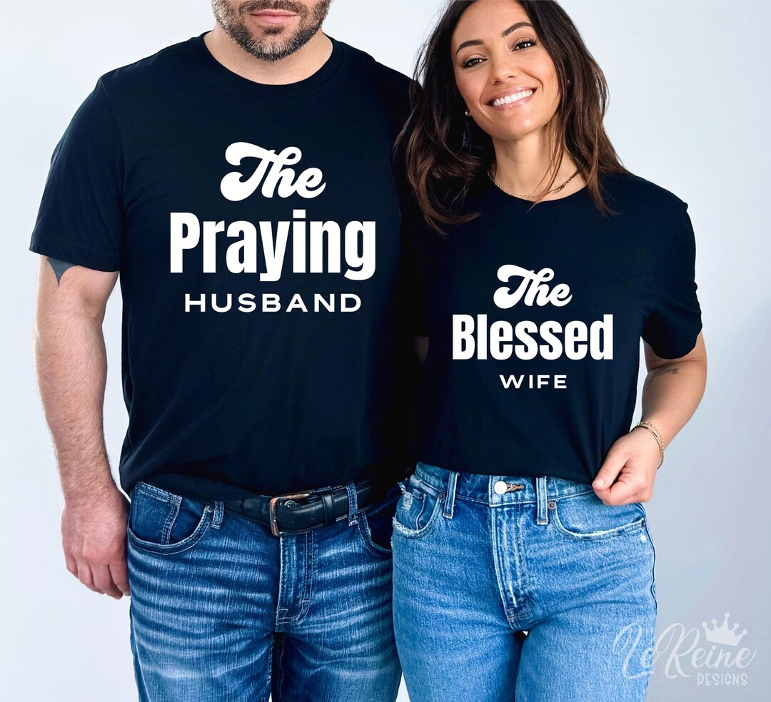 Praying Husband Blessed Wife Svg, Couple Valentines Svg (digital Files ...